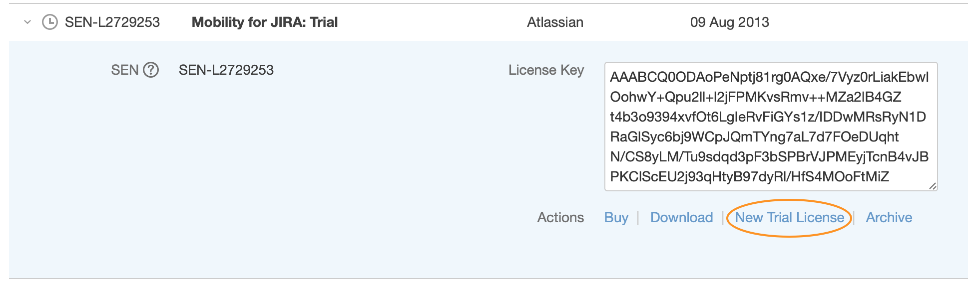 Extend add-on trial for Jira Datacenter